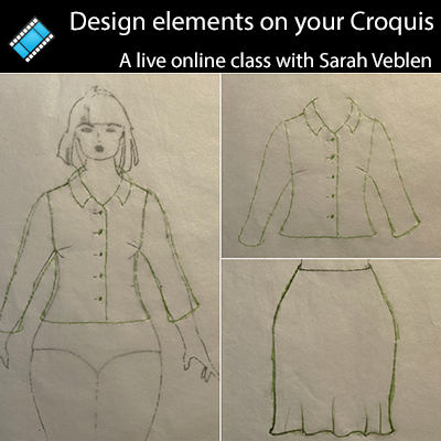 Design Elements on your Croquis online sewing class