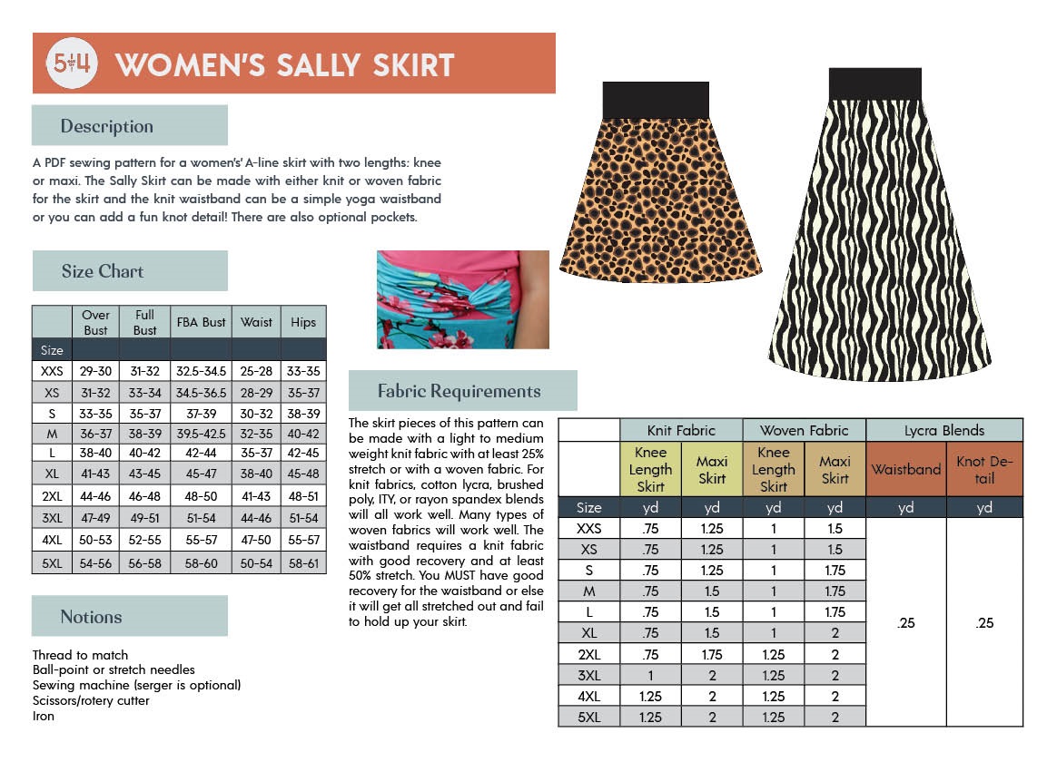 5 out of 4 Patterns Sally Skirt