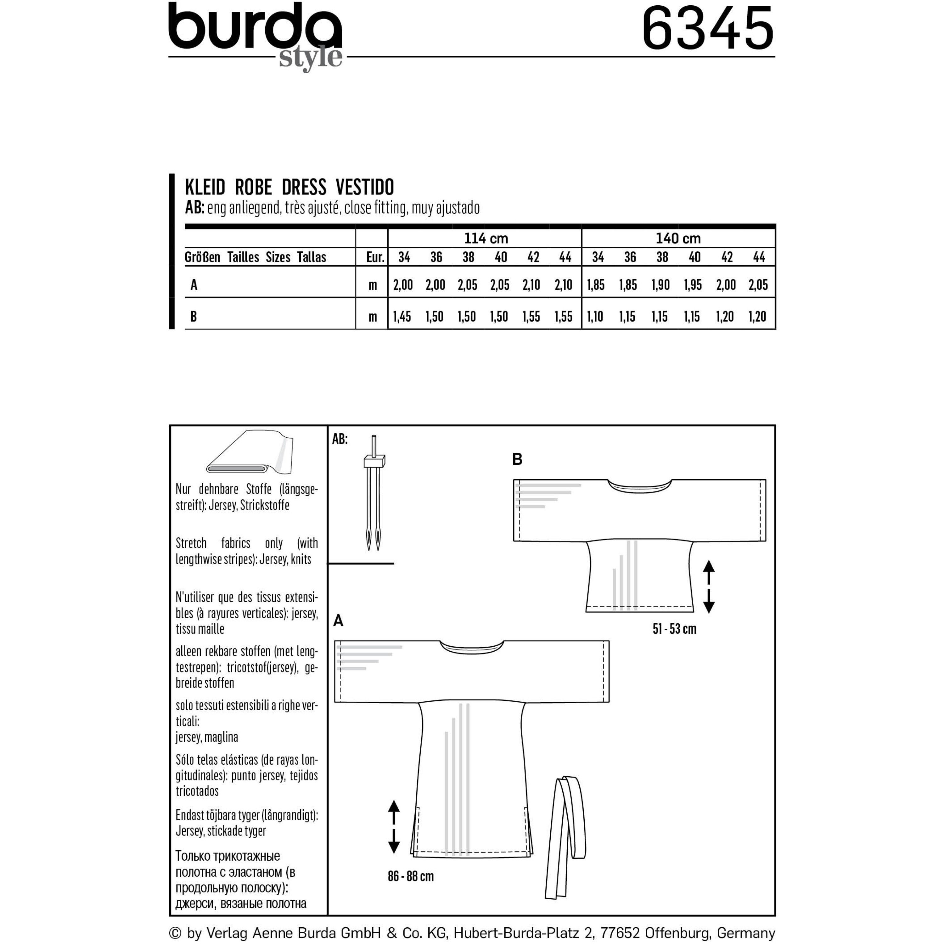Burda 6345 Misses' Sportswear