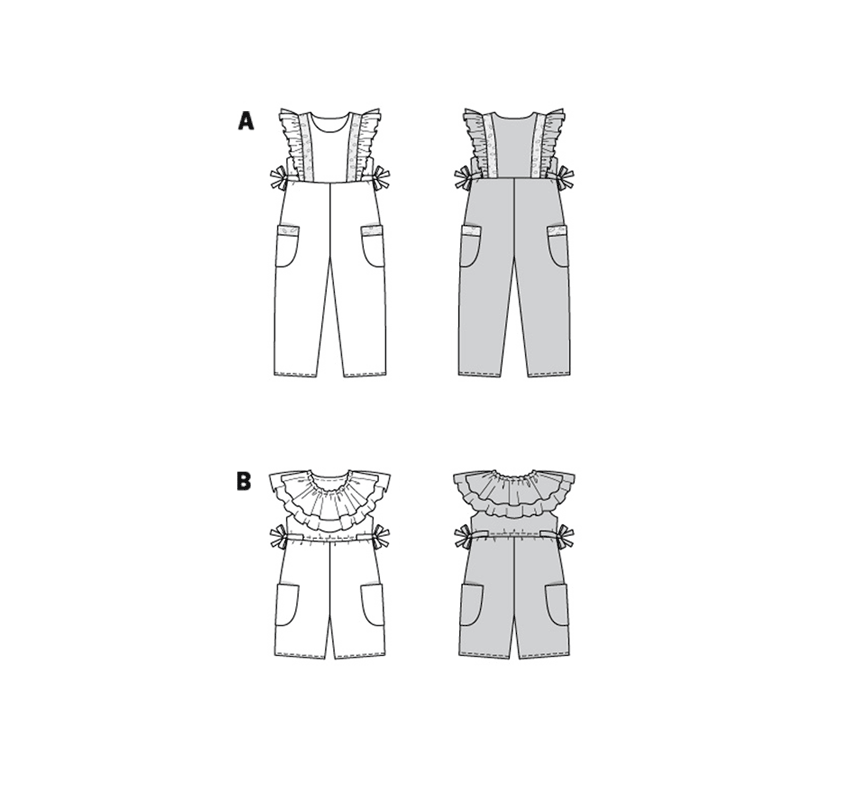 Burda 9265 Children's Overalls