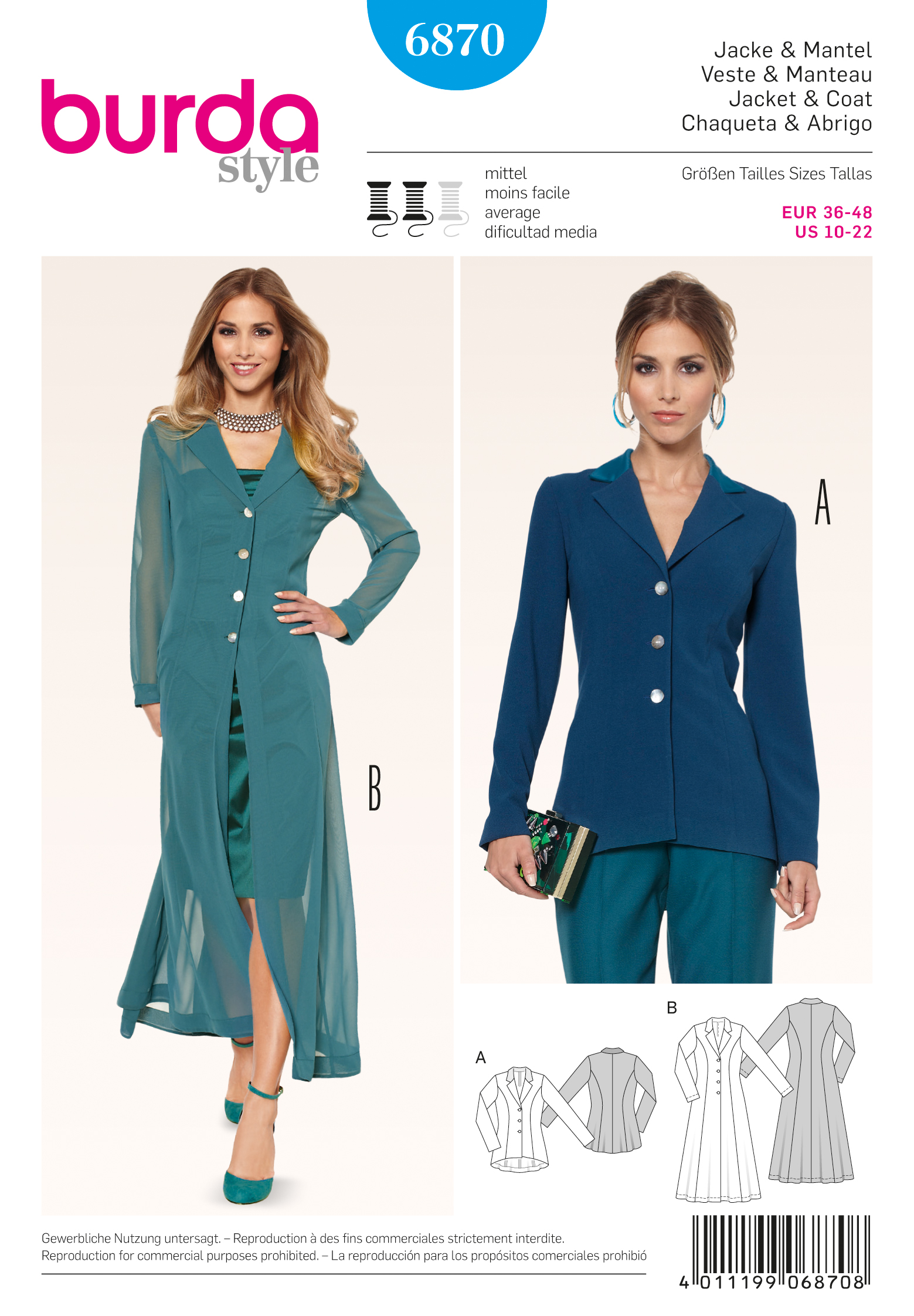 Burda 6870 Jackets