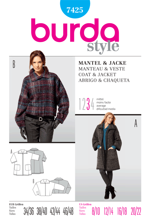 Burda 7425 Coat & Jacket