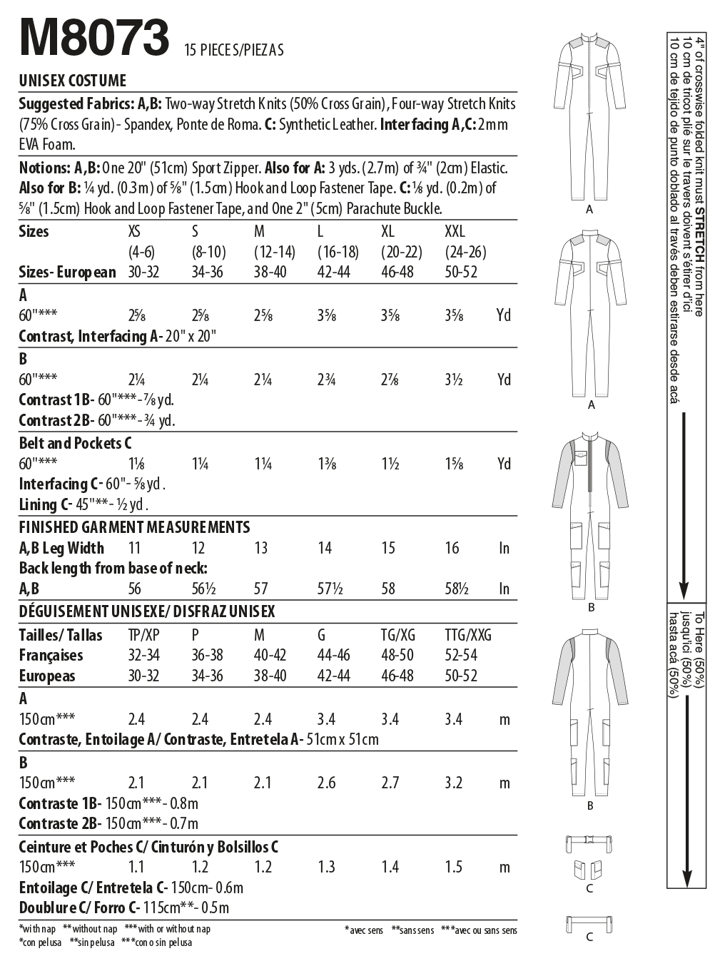 McCall's M8073 MCC UNISEX COSTUME