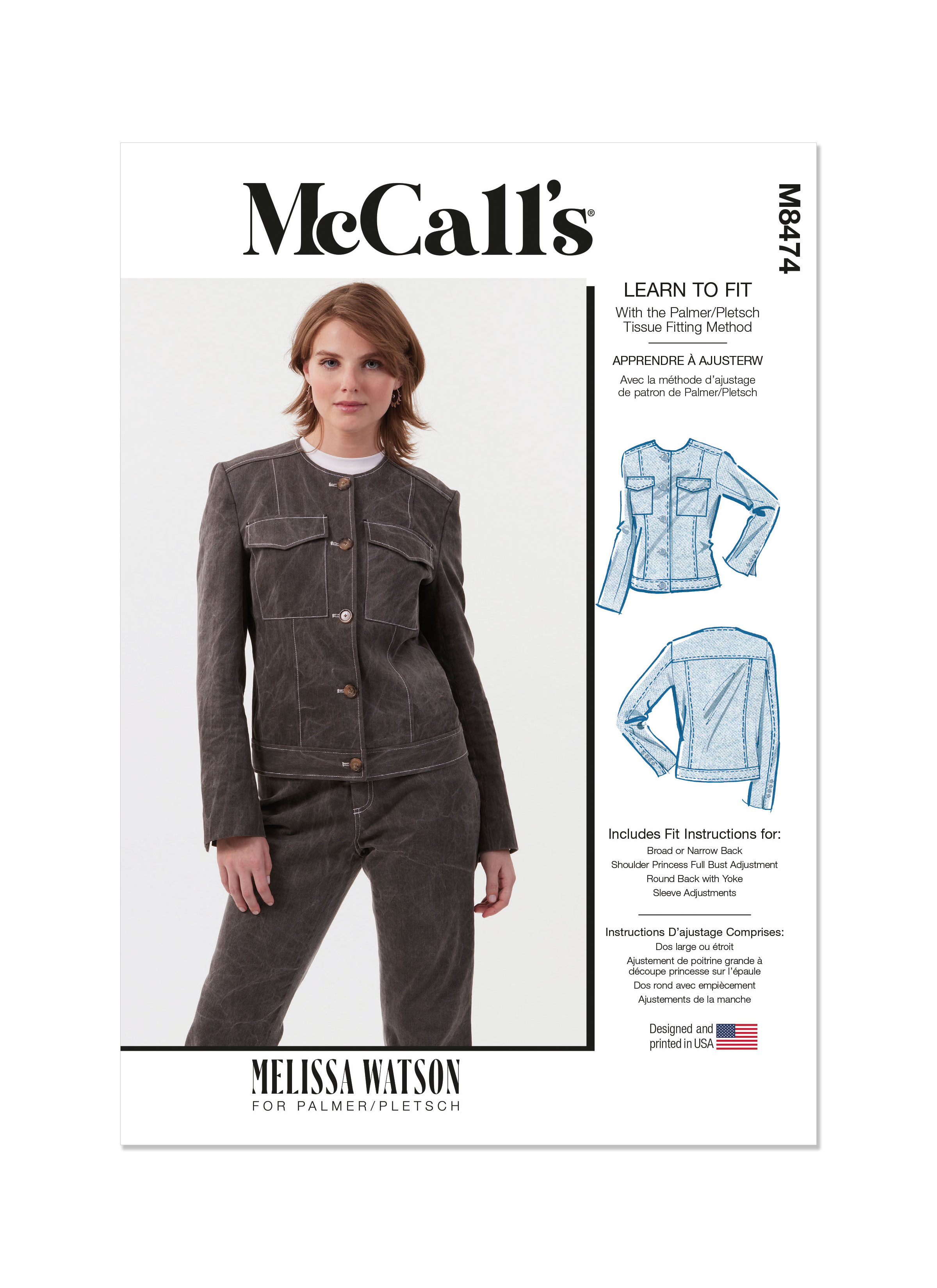 McCall's 8474 Misses' Jacket by Melissa Watson