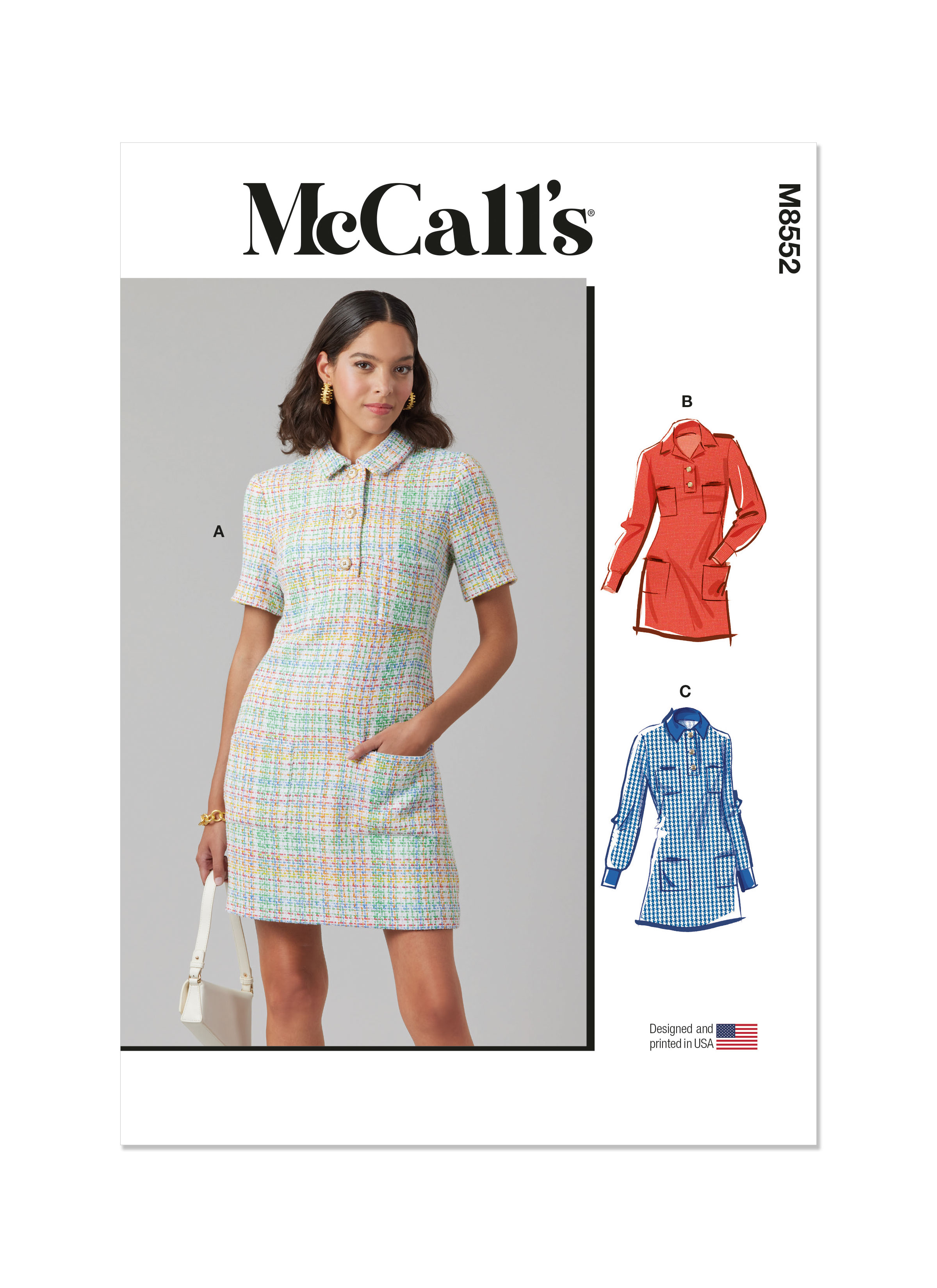 McCall's 8552 Misses Dress with Sleeve Variations