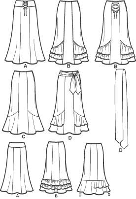 New Look 6682 Misses Skirts