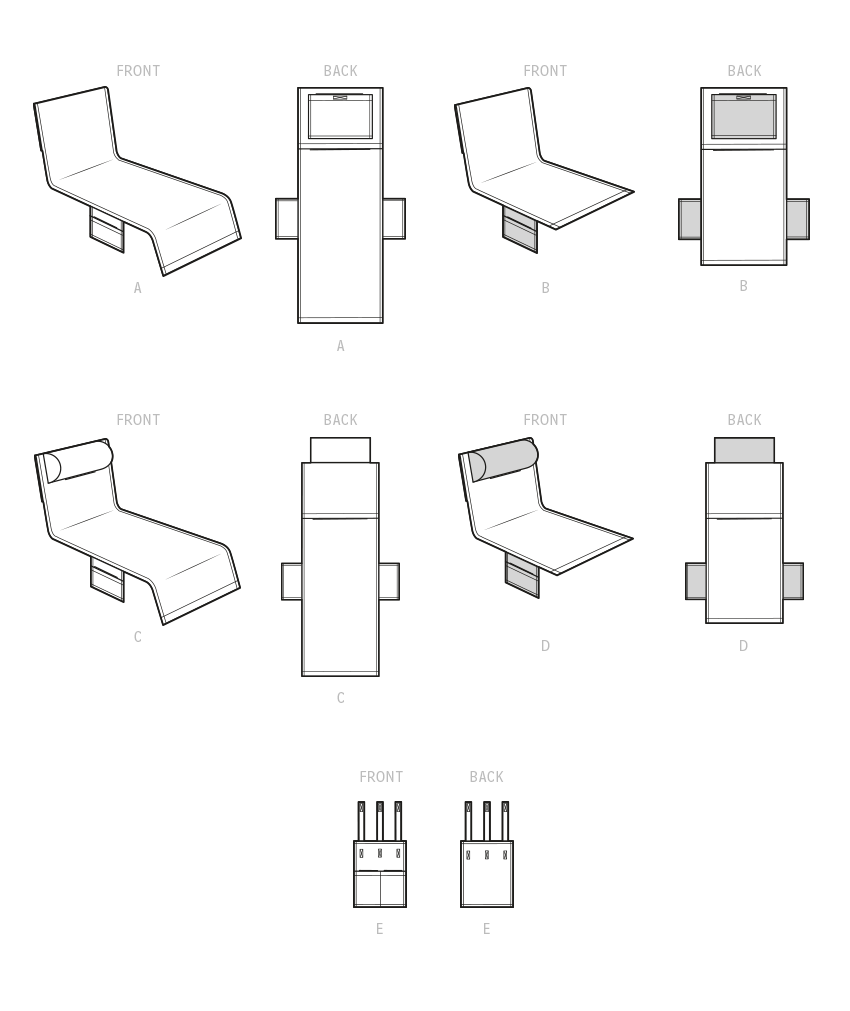 Simplicity 9586 Lounge and Beach Chair Covers