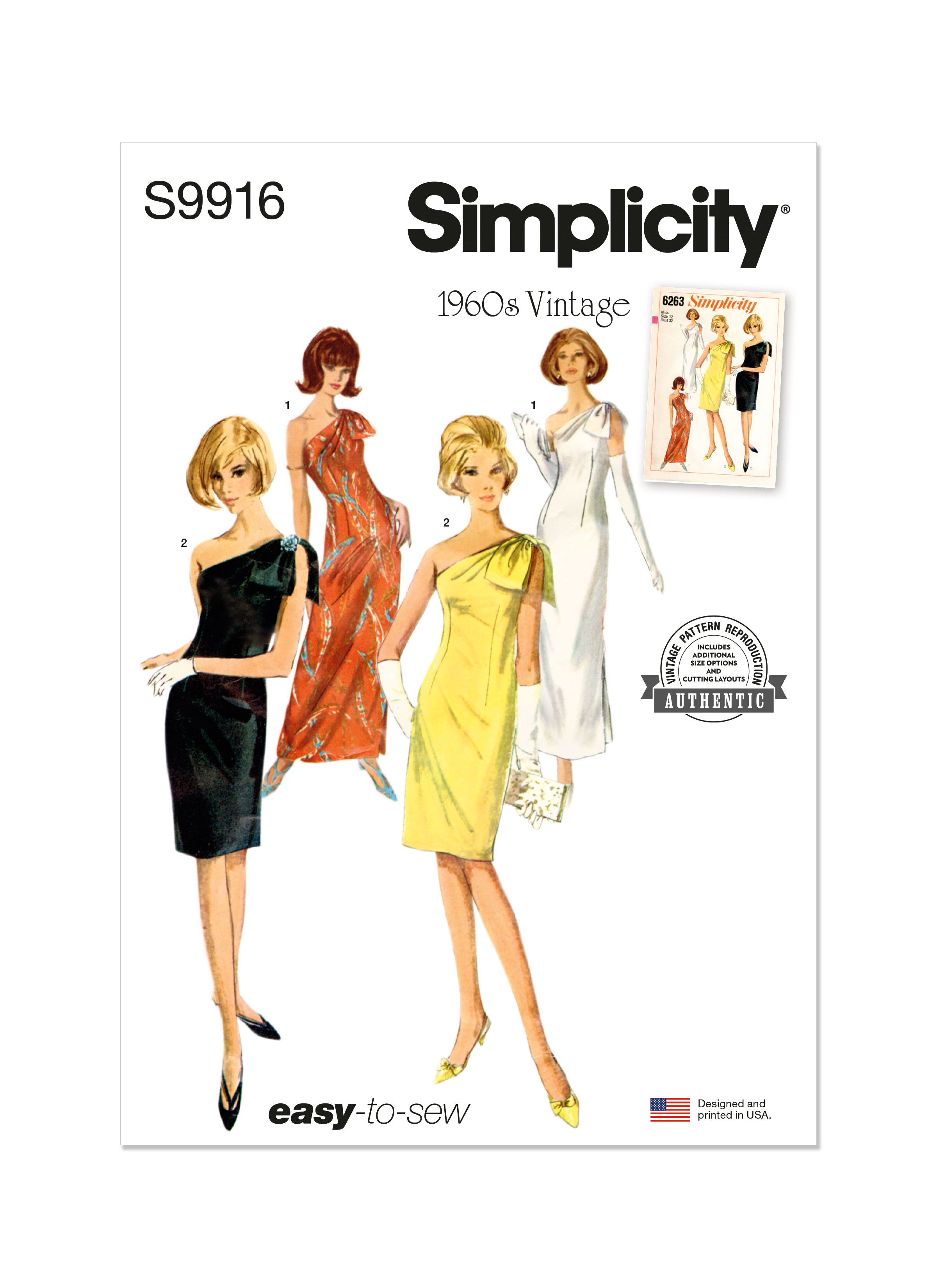 Simplicity 9916 Misses' Dress in Two Lengths