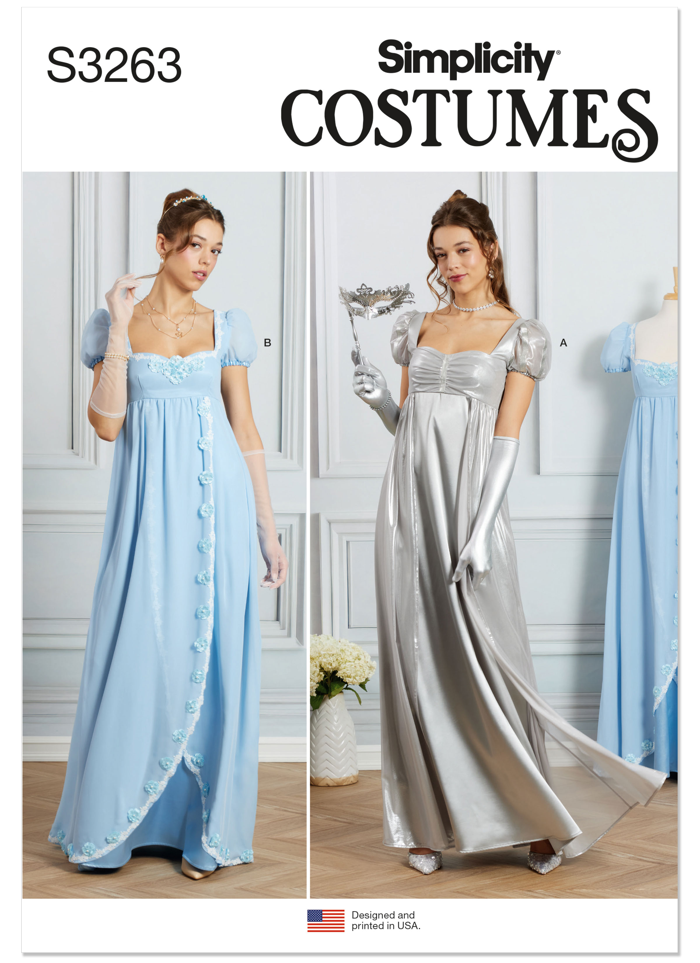 Simplicity 3263 Misses' Regency Ball Gowns