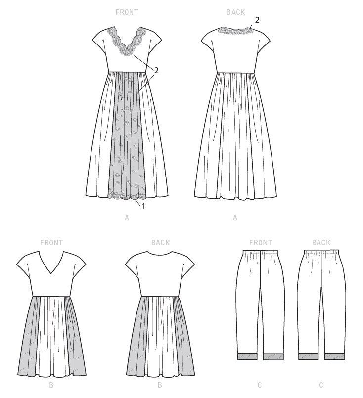 Vogue Patterns 1611 MISSES' NIGHTGOWN AND PANTS