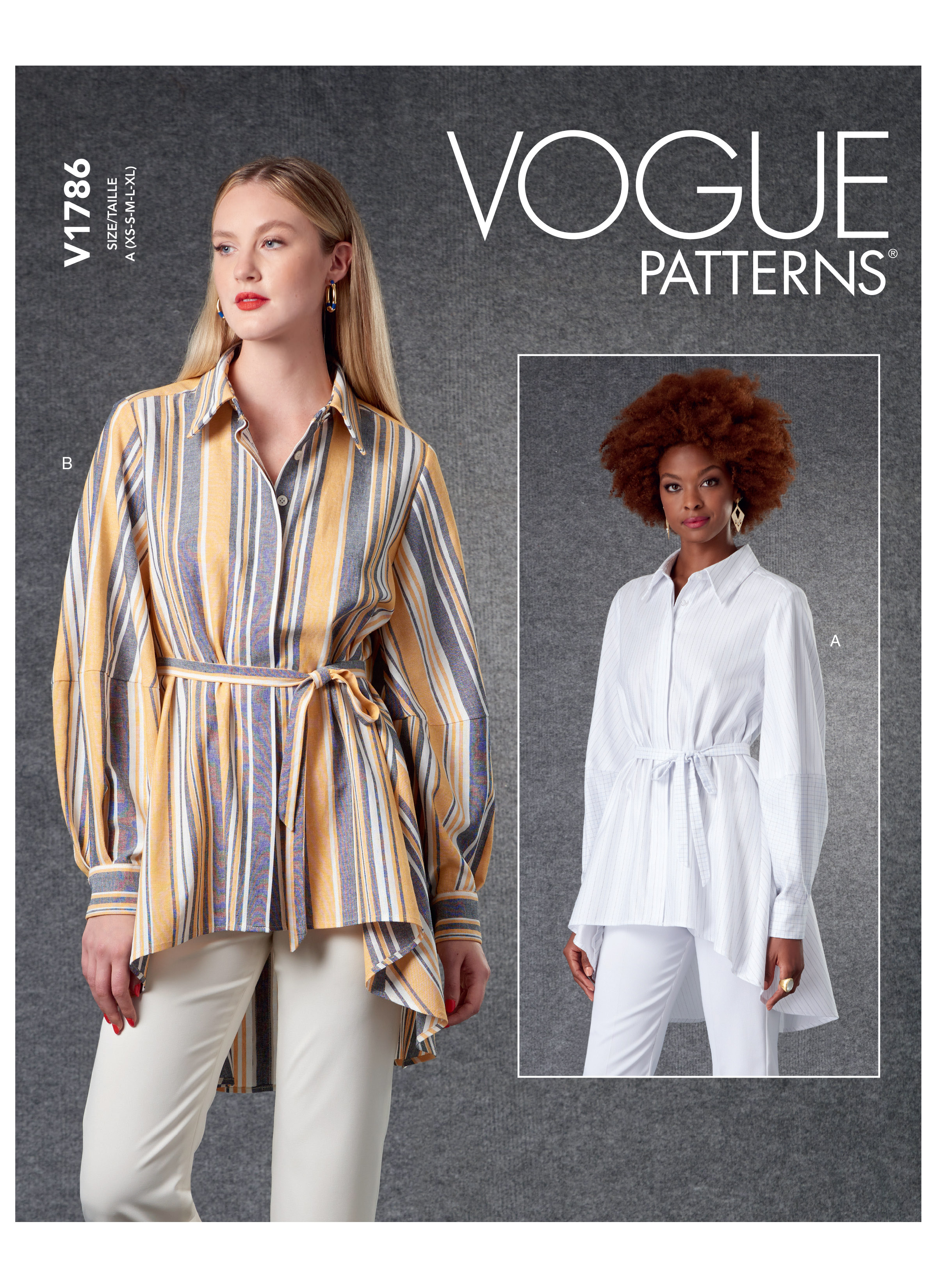 Vogue Patterns 1786 Misses' Shirts & Belt