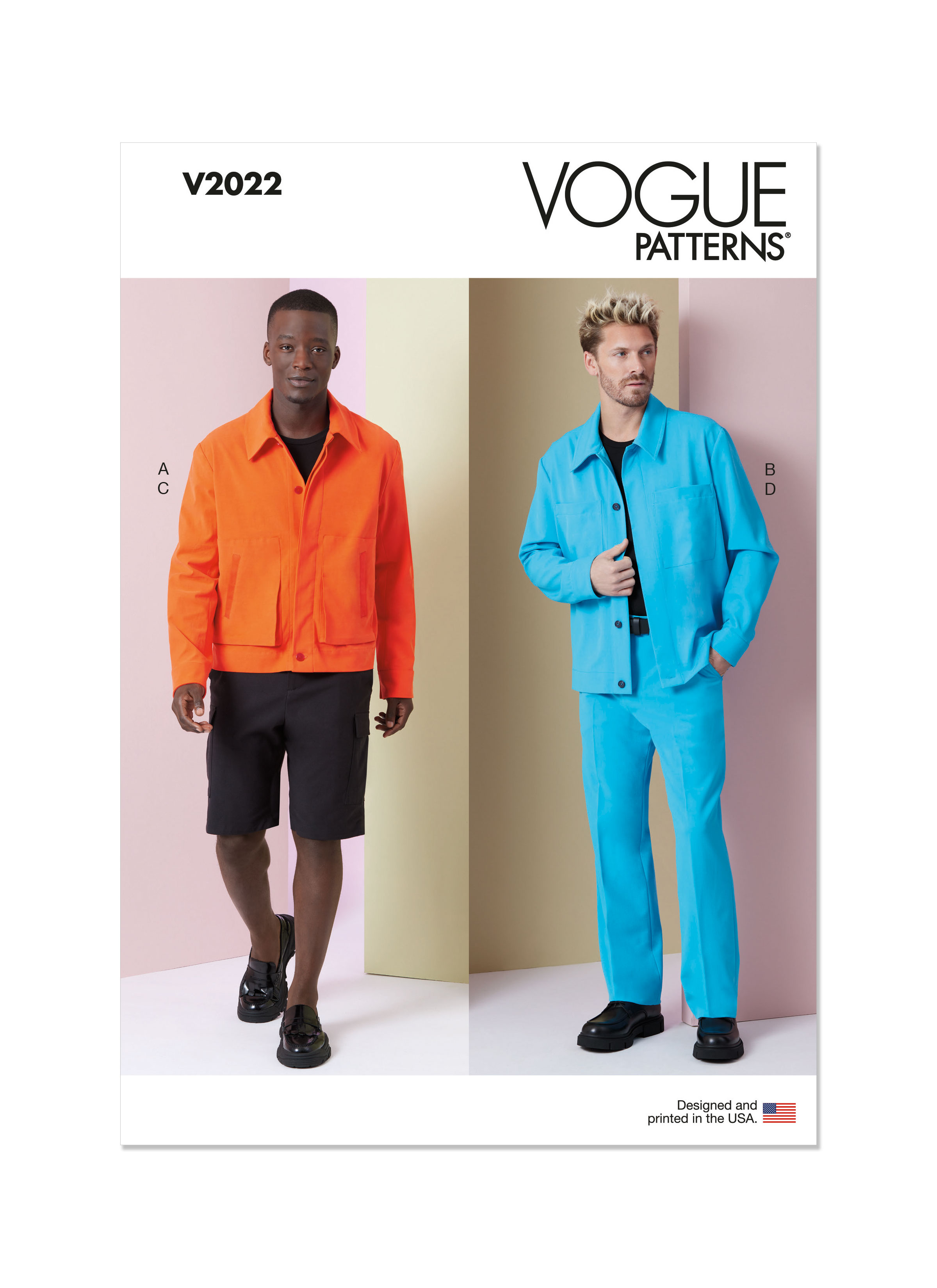 Vogue Patterns 2022 Men's Jackets, Shorts and Pants