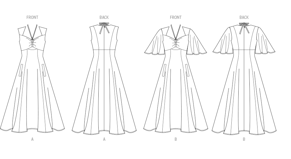 Vogue Patterns 2025 Misses' Dress with Sleeve Variations