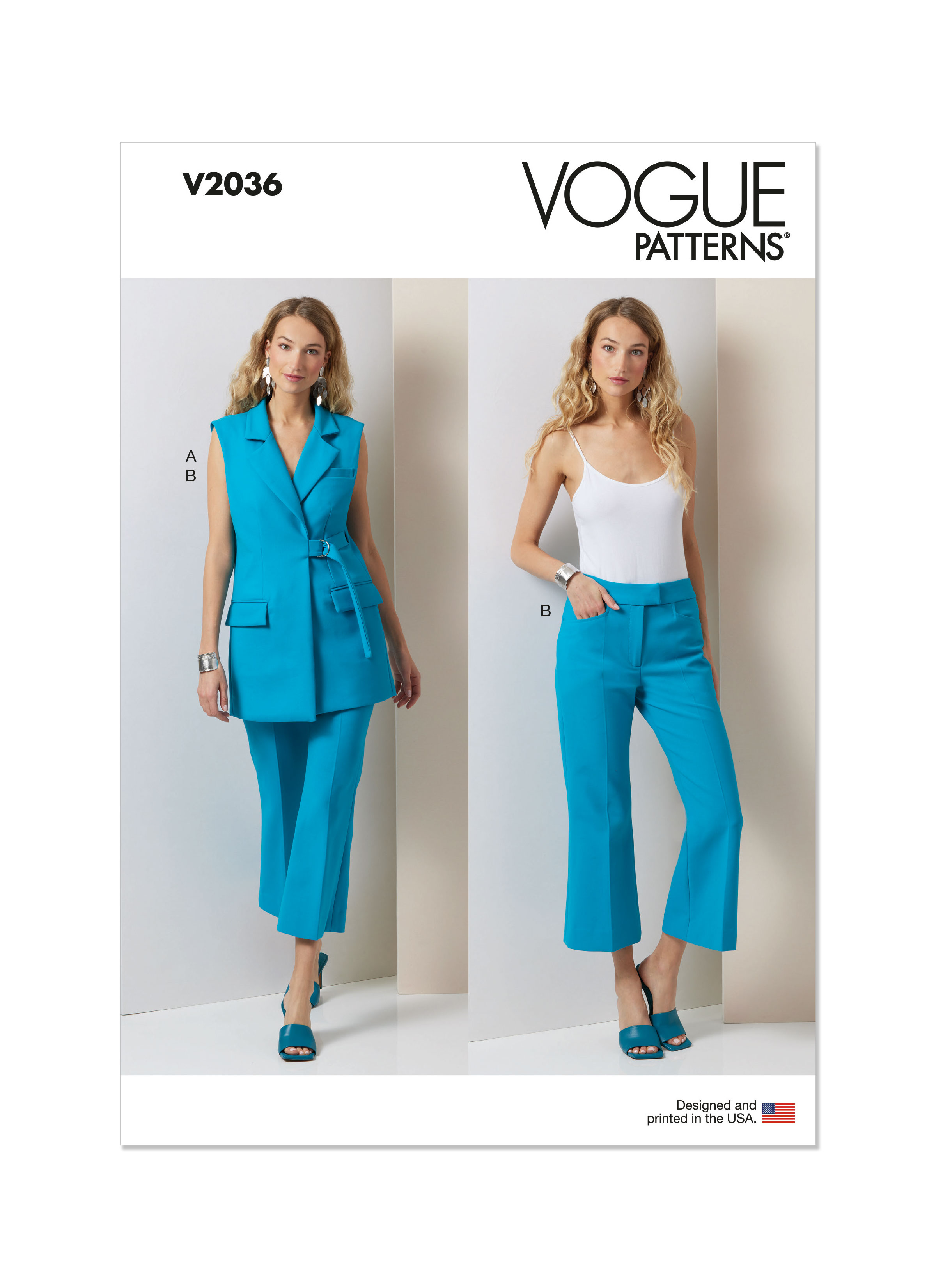 Vogue Patterns 2036 Misses' Vest and Pants