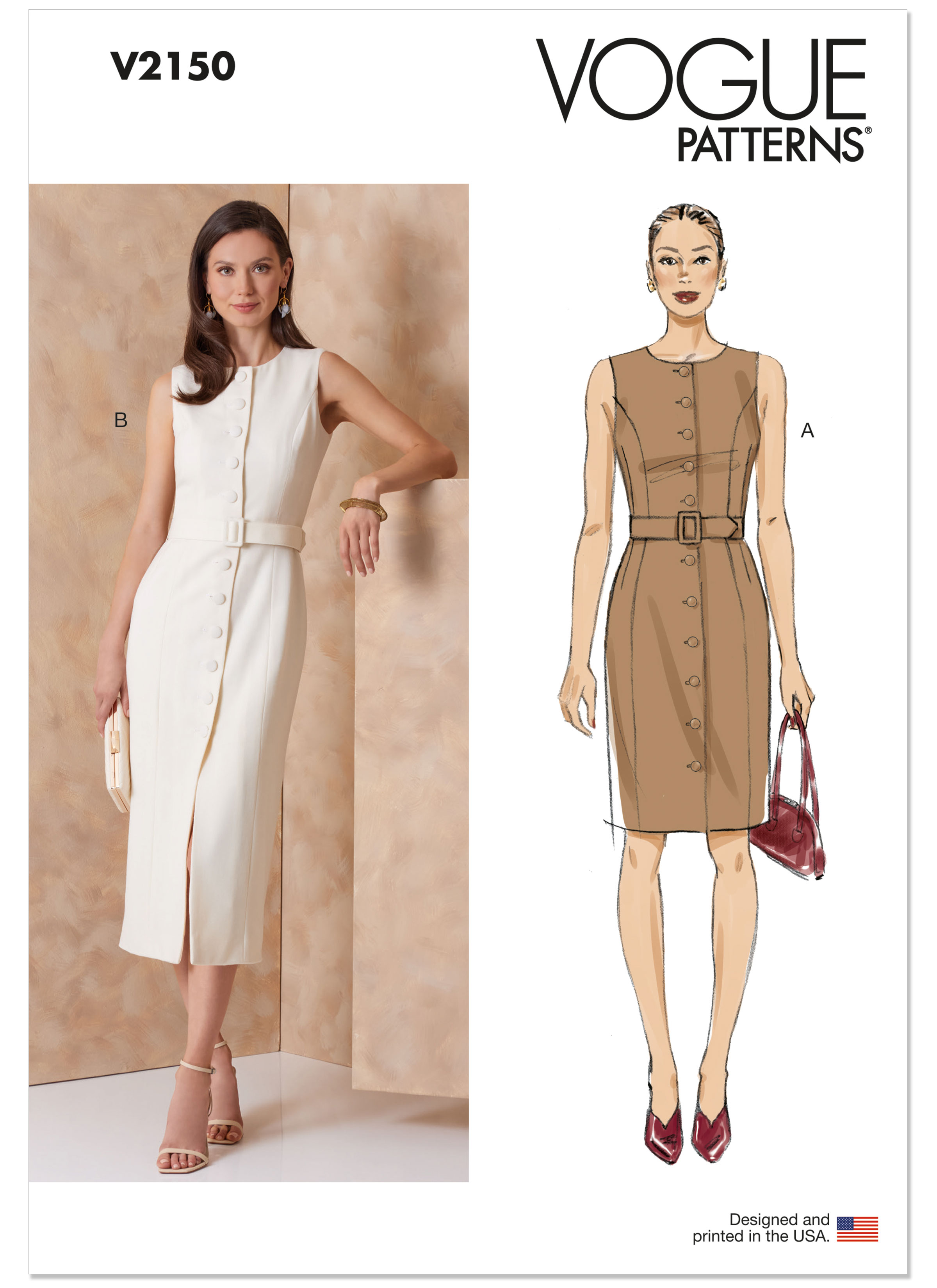 Vogue Patterns 2150 Misses' and Miss Petite Button Front Dress with ...