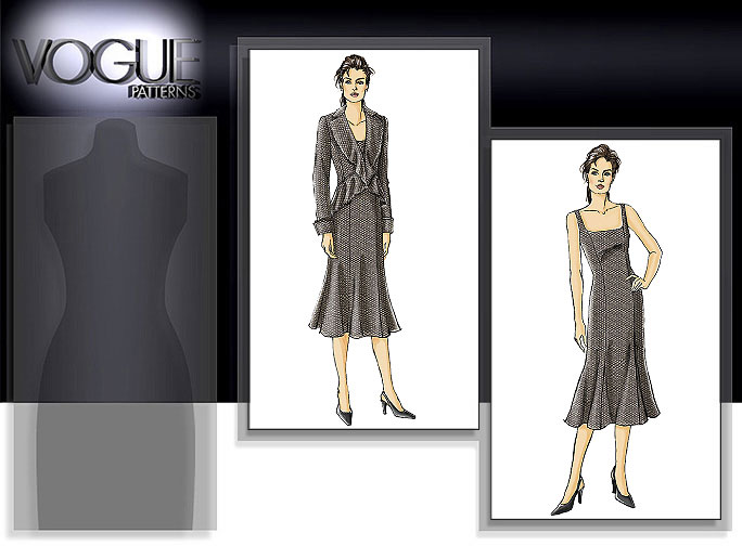 Vogue Patterns 8283 MISSES' JACKET AND DRESS